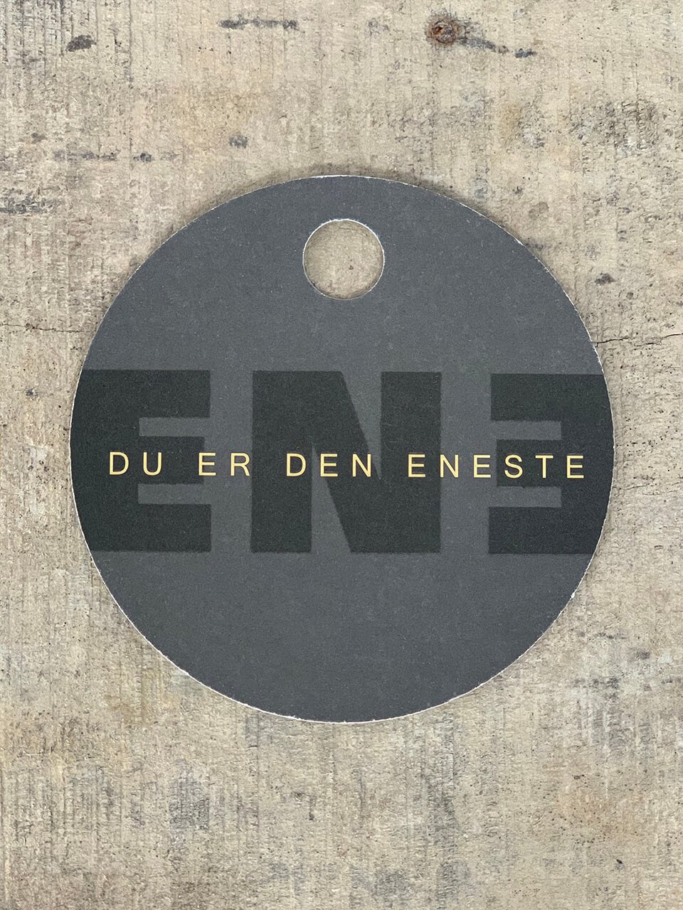 Sort/Hvid Kort - Den eneste ene (pakke m. 20 stk.) - Runde Kort - Sort/Hvid - A2 Living ApS