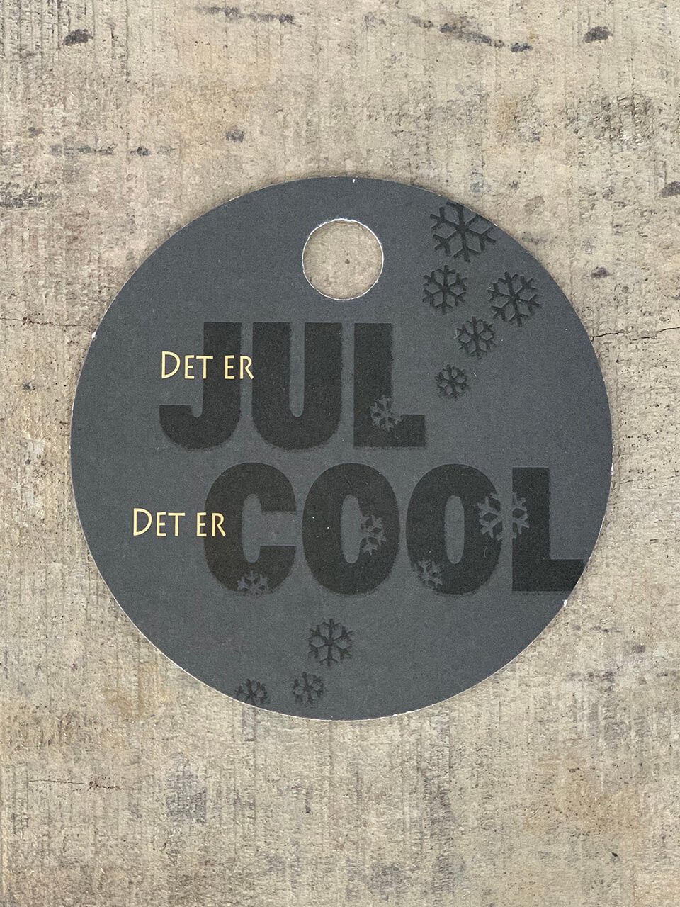 Sort/Hvid Kort - Jul det Cool (pakke m. 20 stk.) - Runde Kort - Sort/Hvid - A2 Living ApS