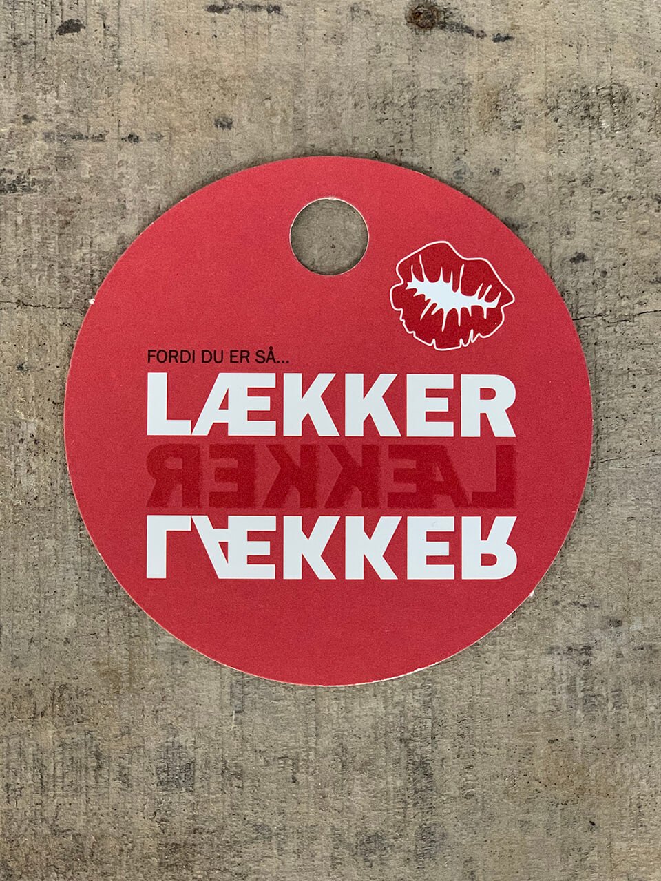 Farve Kort - Du er så lækker (pakke m. 20 stk.) - Runde Kort - Farve ...