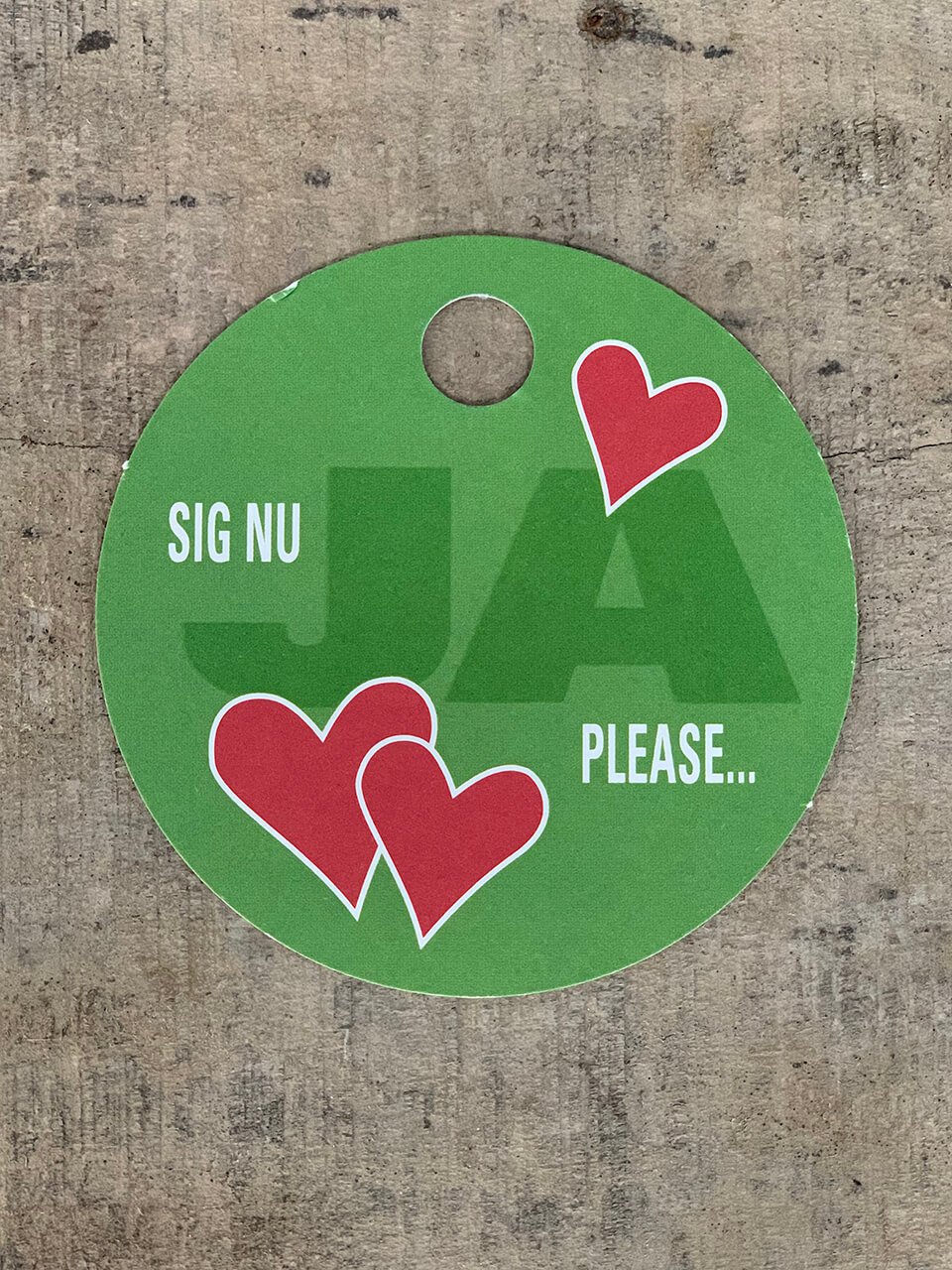 Farve Kort - Sig nu ja (pakke m. 20 stk.) - Runde Kort - Farve - A2 ...