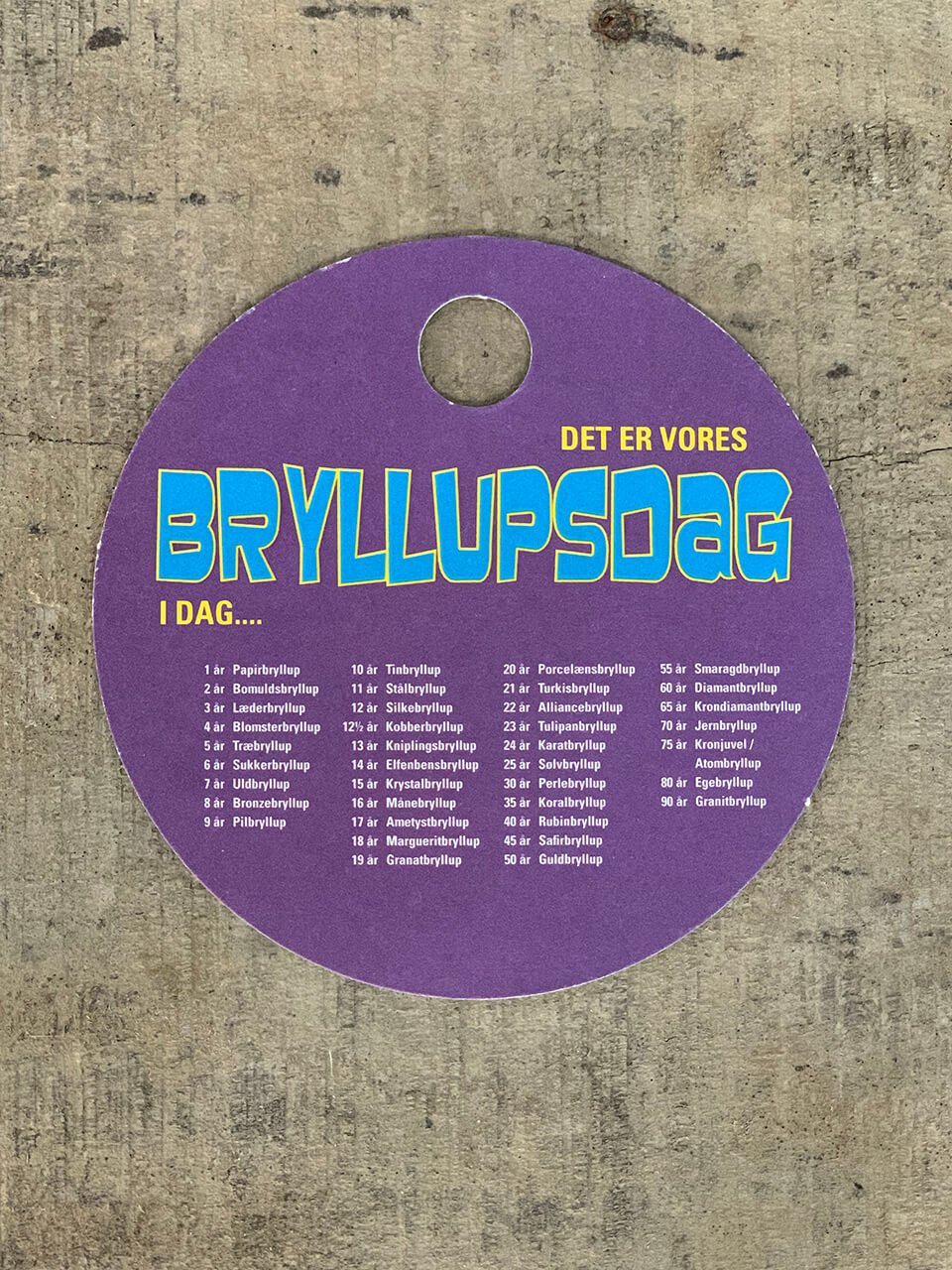 Farve Kort - Vores Brylldg. Lilla (pakke m. 20 stk.) - Runde Kort ...