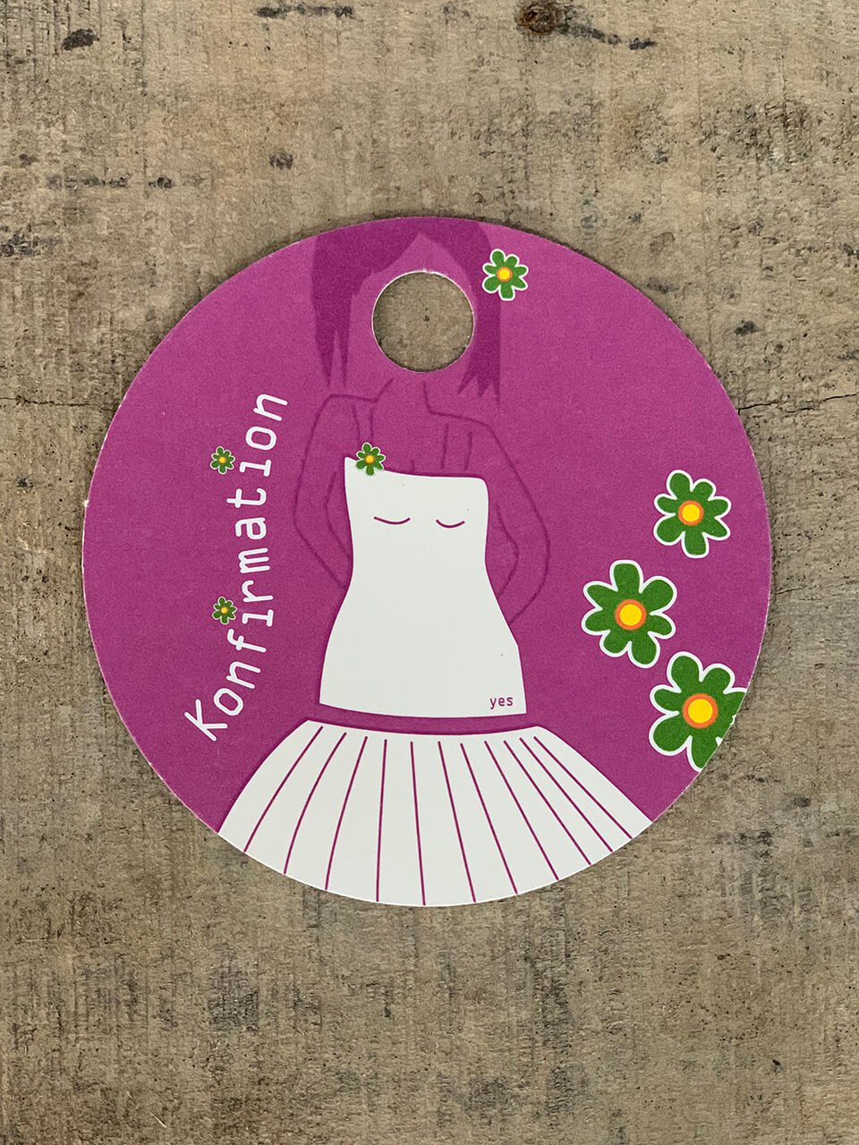 Farve Kort - Konfi Girl (pakke m. 20 stk.) - Runde Kort - Farve - A2 ...