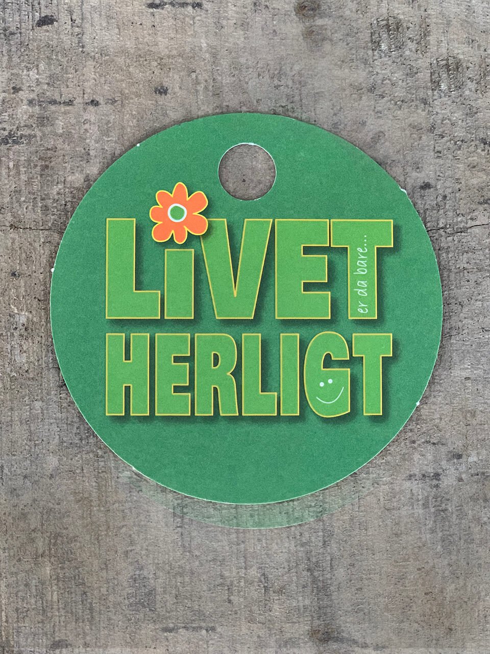 Farve Kort - Livet er herligt (pakke m. 20 stk.) - Runde Kort - Farve ...