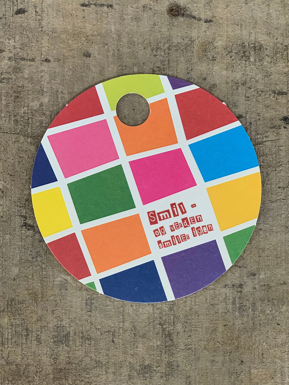 Farve Kort - Smil (pakke m. 20 stk.) - Runde Kort - Farve - A2 Living ApS