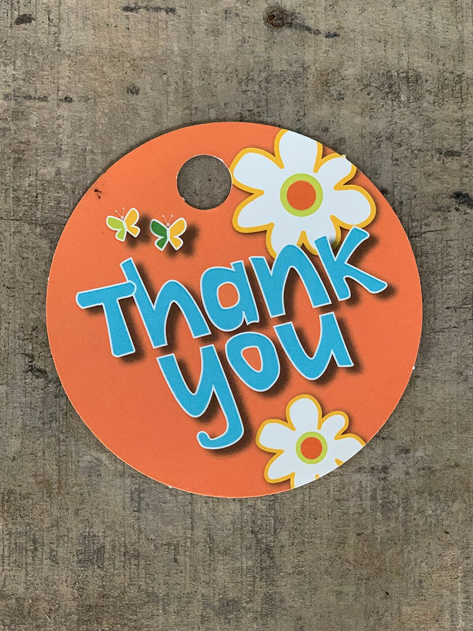 Farve Kort - Thank You (pakke m. 20 stk.) - Runde Kort - Farve - A2 ...