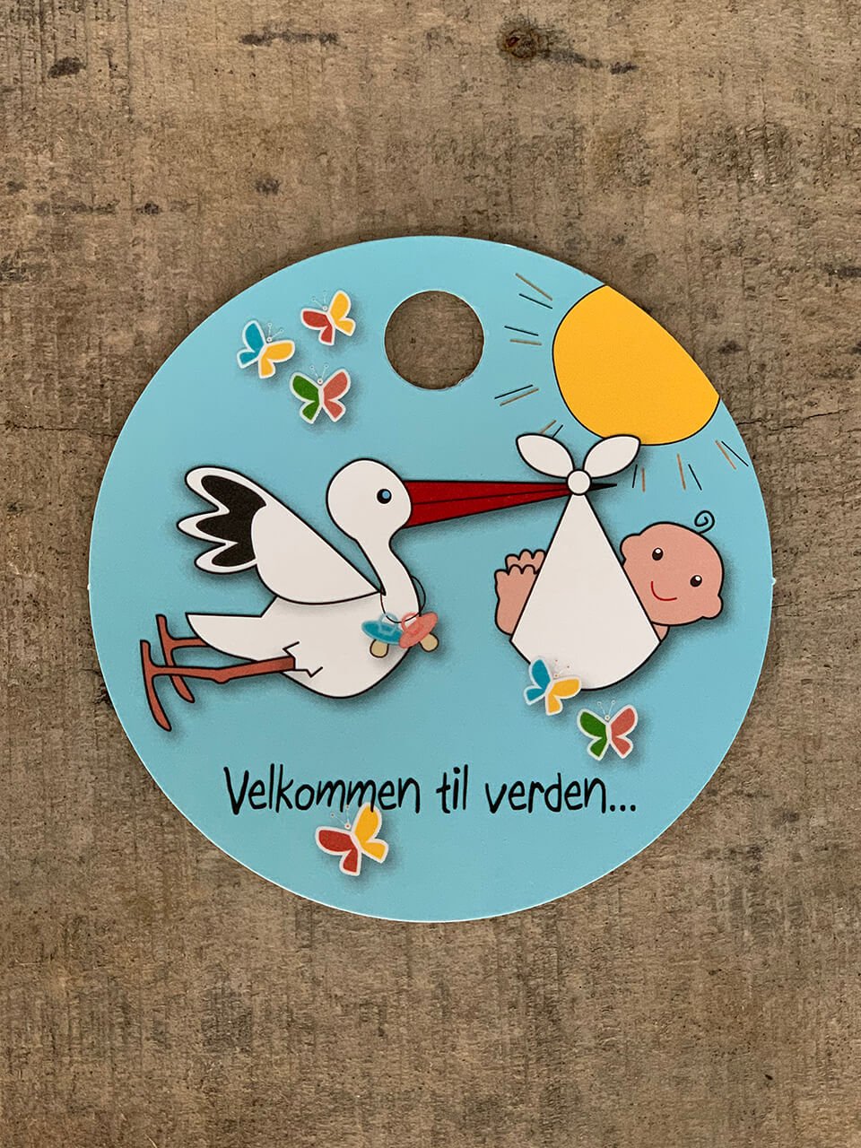 Farve Kort - Velkommen til verden (pakke m. 20 stk.) - Runde Kort ...